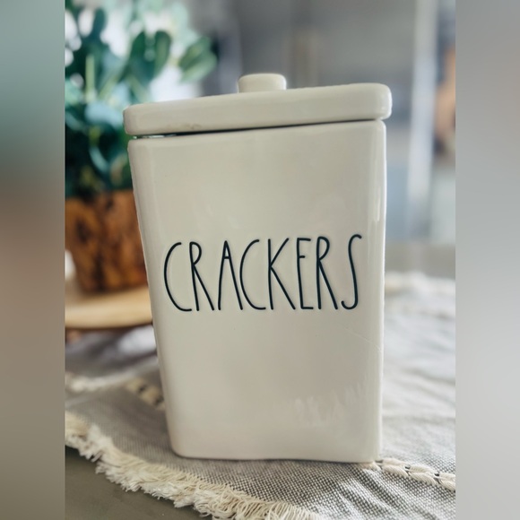 Rae Dunn | Kitchen | Rae Dunn Crackers Canister With Lid Container See ...